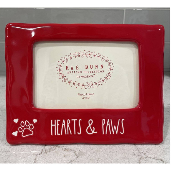 Rae Dunn | Accents | Hearts Paws Paw Prints Rae Dunn 4x6 Picture Photo ...